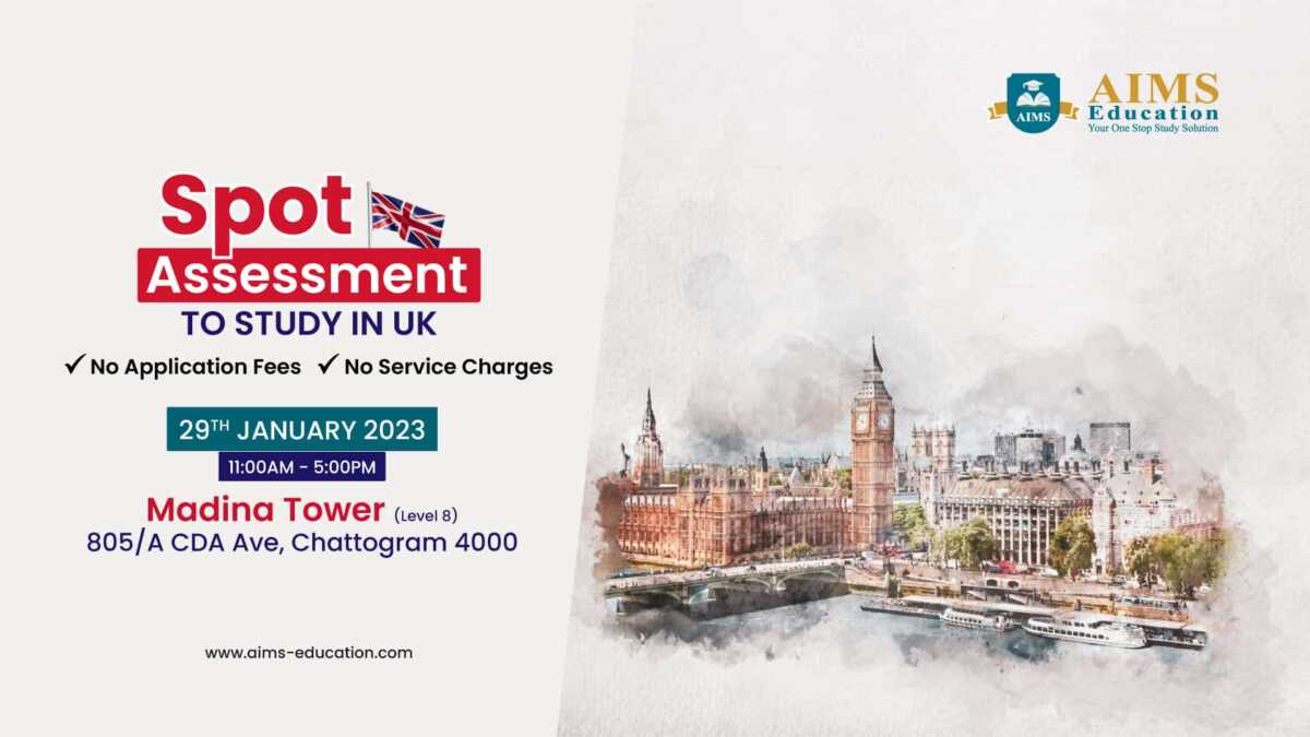 Spot Assessment to study in UK - AIMS Education
